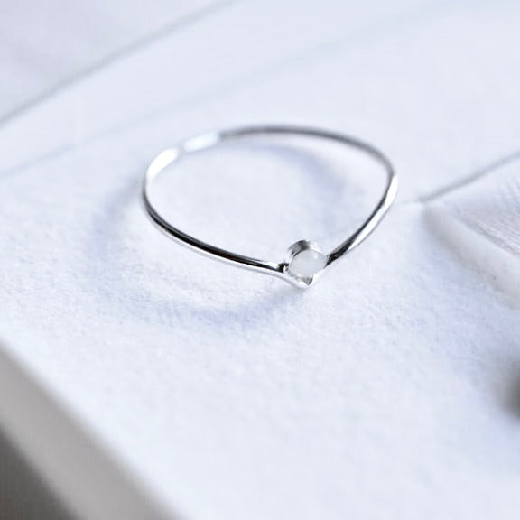 Muttermilchring Ava aus 925er Sterling Silber – Muttermilchkosmetik